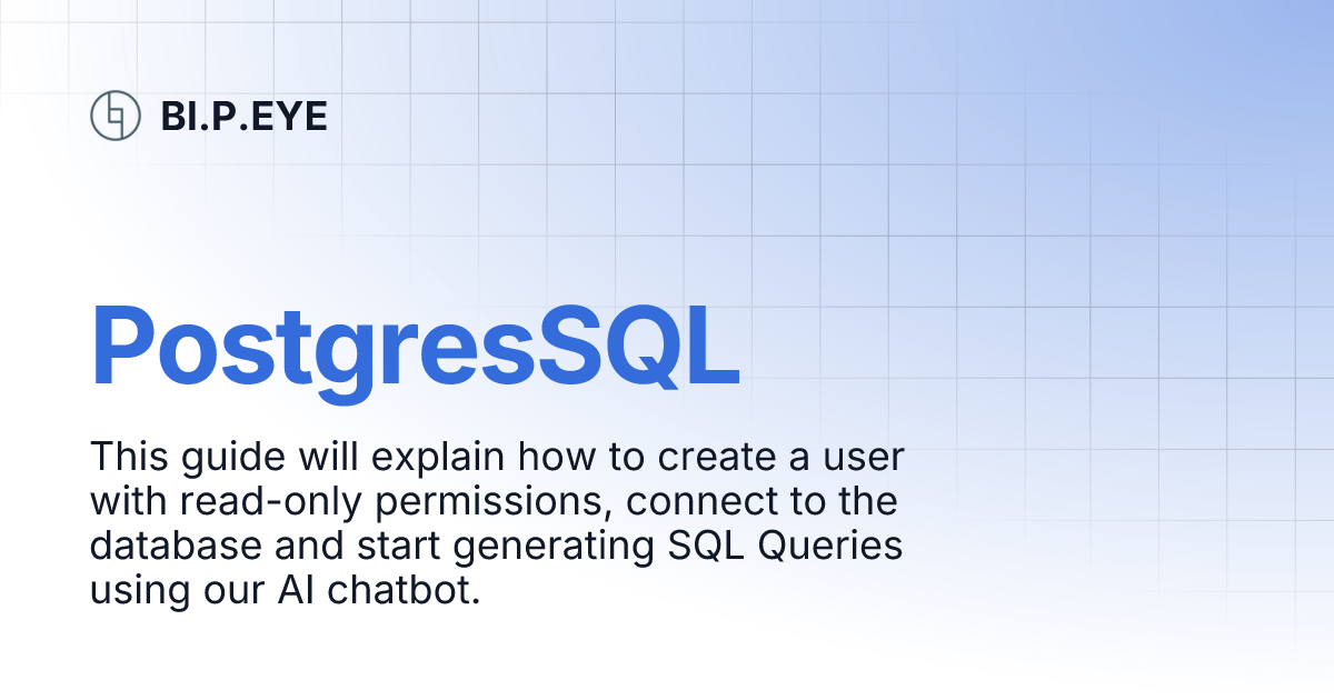 PostgresSQL | BI.P.EYE